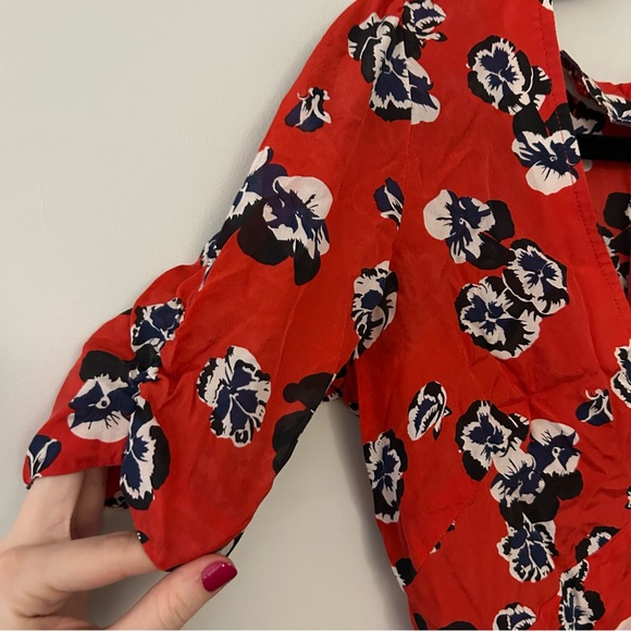 Realisation Par | Dresses | Realisation Ozzie Red Pansy Floral Print ...